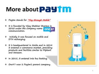 PAYTM - FROM AN APP TO A BRAND | PPTX