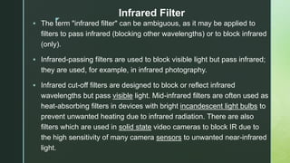 Optical filters and its types | PPTX