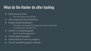 Hacking its types and the art of exploitation | PPTX