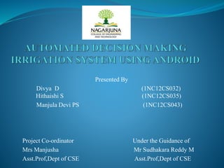 Smart irrigation System | PPTX