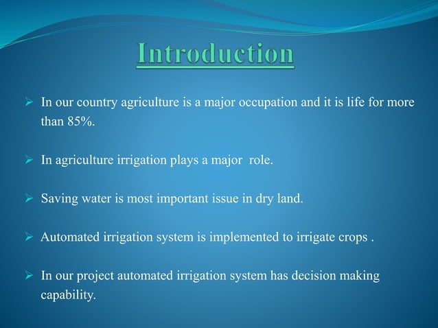Smart irrigation System | PPT
