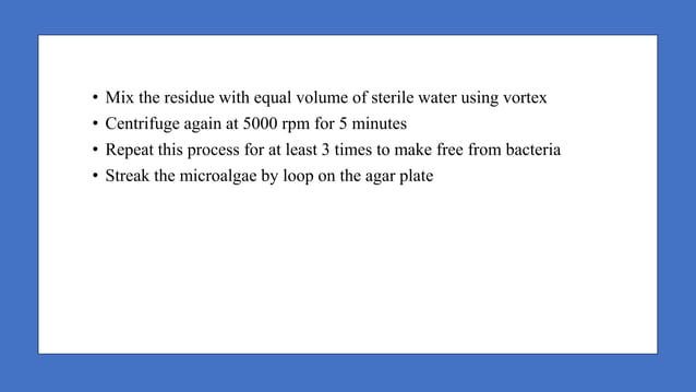 Isolation of algae | PPTX