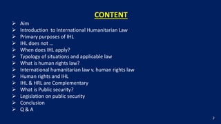 international humanitarian law and security | PPT