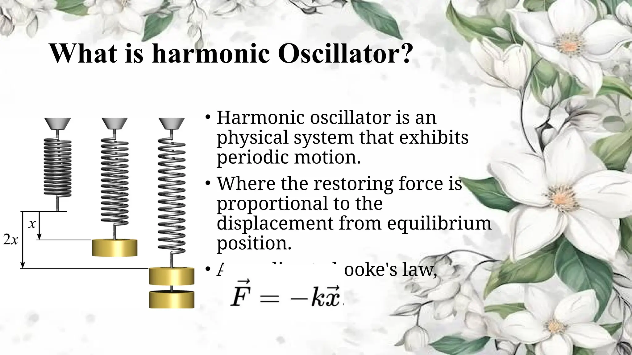 Simple Harmonic oscillator by HJ method | PPTX | Physics | Science