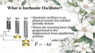 Simple Harmonic oscillator by HJ method | PPTX | Physics | Science