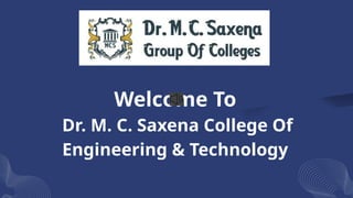 ppt of dr m.c. saxena college for well knowledgeabout college | PPTX