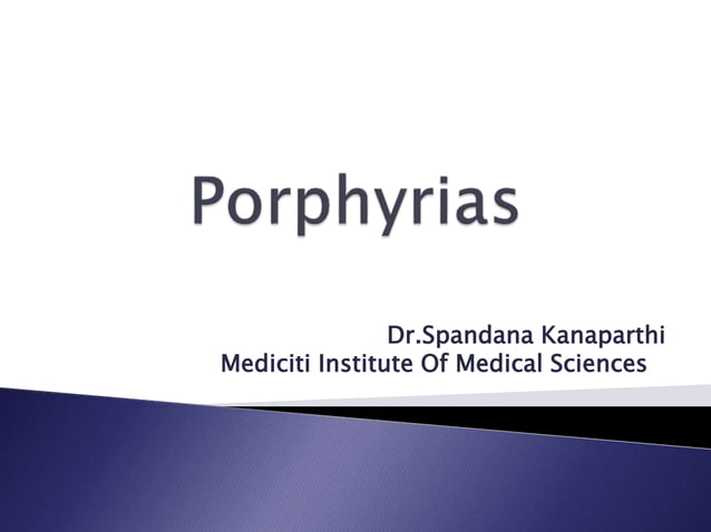 Porphyrias ...heme metabolism, pathophysiology, classification | PPTX | Blood Disorders ...