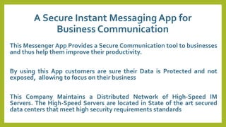 Secure Instant Messaging App | PPTX