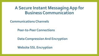 Secure Instant Messaging App | PPTX | Internet Safety | Parenting