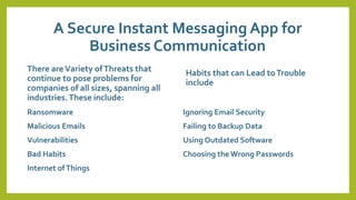 Secure Instant Messaging App | PPTX