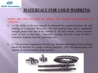 New ppt cold working process | PPTX