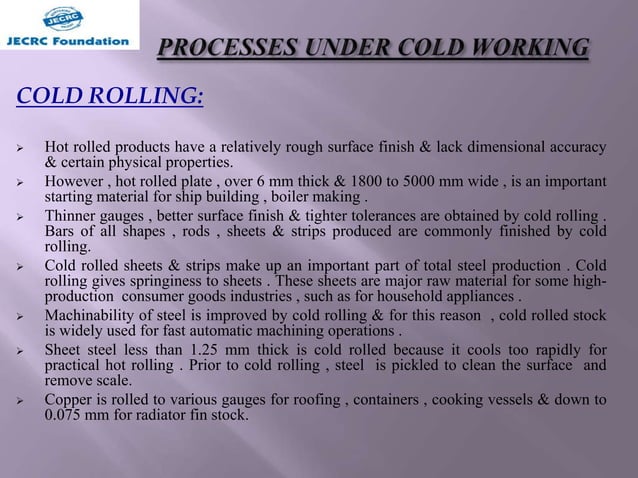 New ppt cold working process | PPTX | Geology | Science