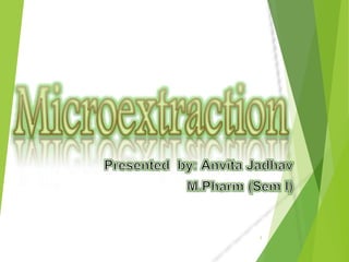 Microextraction | PPTX
