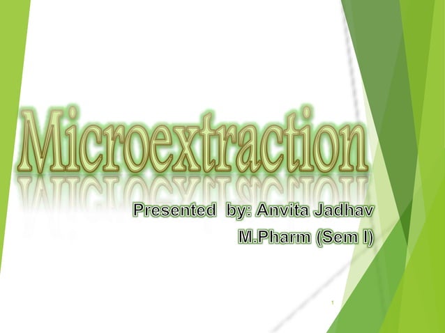 Microextraction | PPTX