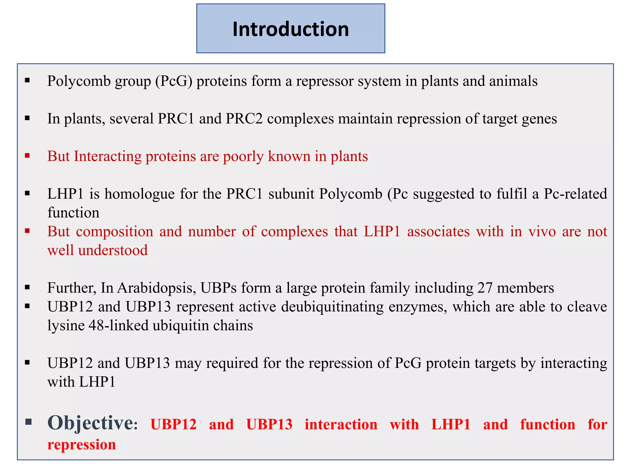 POLYCOMB GROUP OF PROTEINS | PPTX