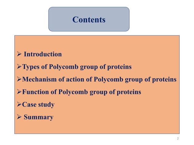 POLYCOMB GROUP OF PROTEINS | PPTX