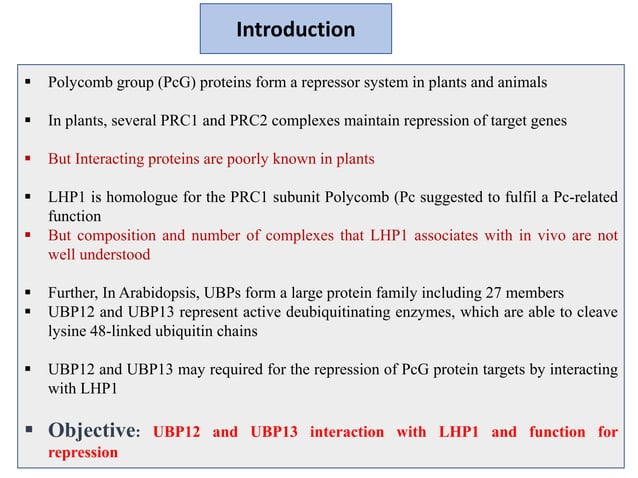 POLYCOMB GROUP OF PROTEINS | PPTX