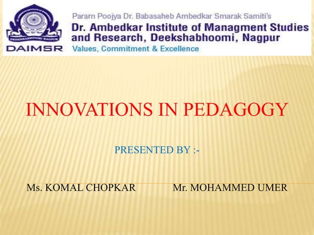 Innovation in Pedagogy ( Art of Teaching ) | PPT