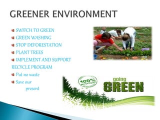 role of youth in cleaner and greener environment | PPTX