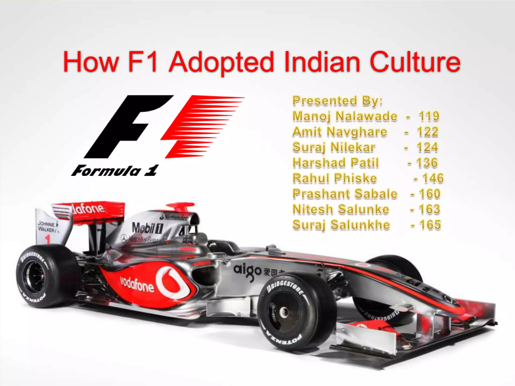 How can Formula 1 adopt Indian Culture | PPTX