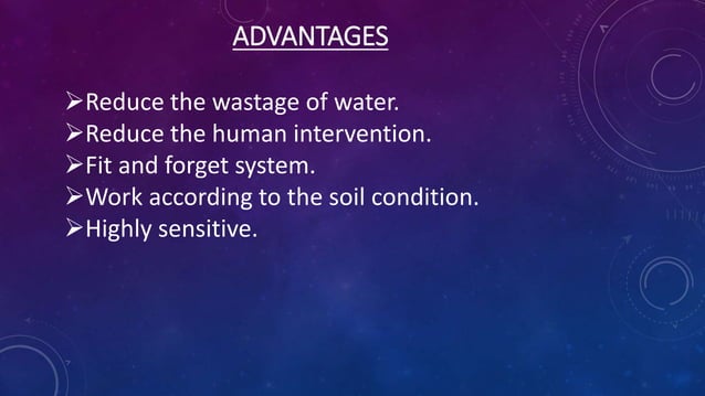 automatic irrigation system ppt | PPTX | Agriculture | Industries