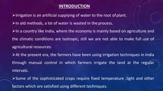automatic irrigation system ppt | PPTX