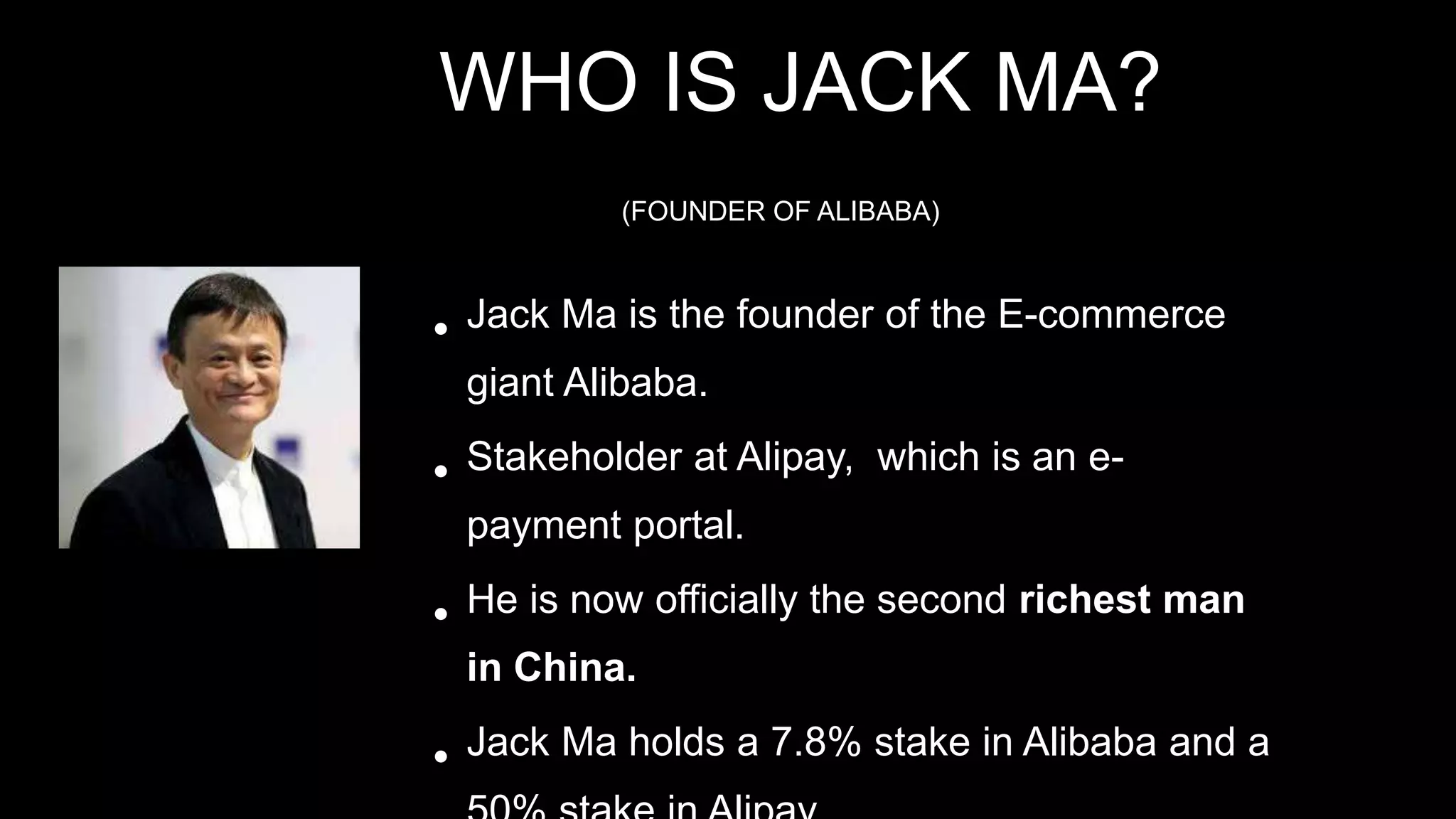 Presentation on jack ma | PPT