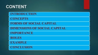 Social Capital for Better Community Living | PPTX