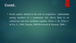 Social Capital for Better Community Living | PPTX