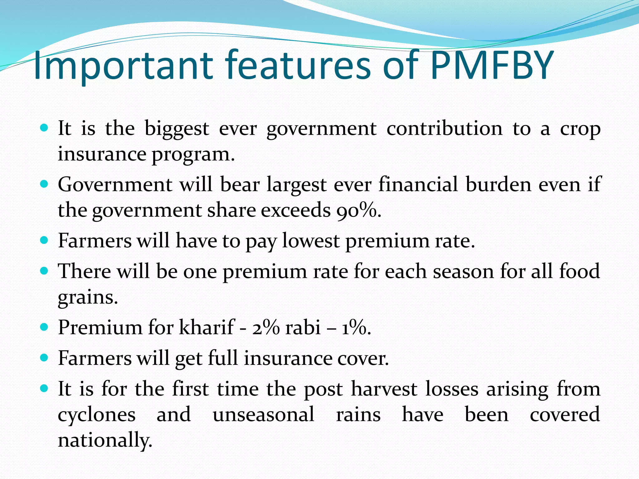 PRADHAN MANTRI FASAL BIMA YOJNA | PPTX
