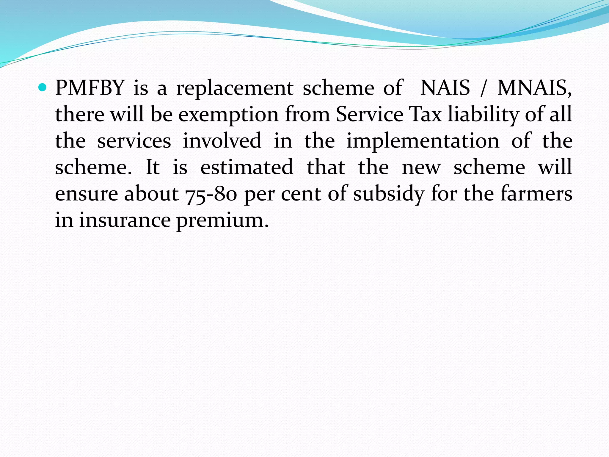 PRADHAN MANTRI FASAL BIMA YOJNA | PPTX