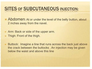 PPT PRESENTATION SUBCUTANEOUS INJECTION. | PPT