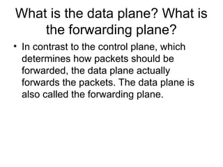 sdn control plane vs dataplane conceptss | PPT
