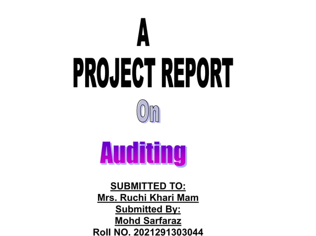New ppt project auditing file.pdf for bcom | PDF