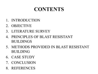 BLAST RESISTING BUILDINGS | PPTX