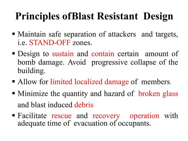BLAST RESISTING BUILDINGS | PPTX | Home Security | Home & Garden
