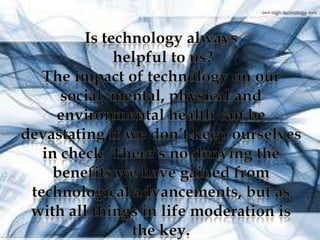 ppt on harmful effects of technology | PPTX