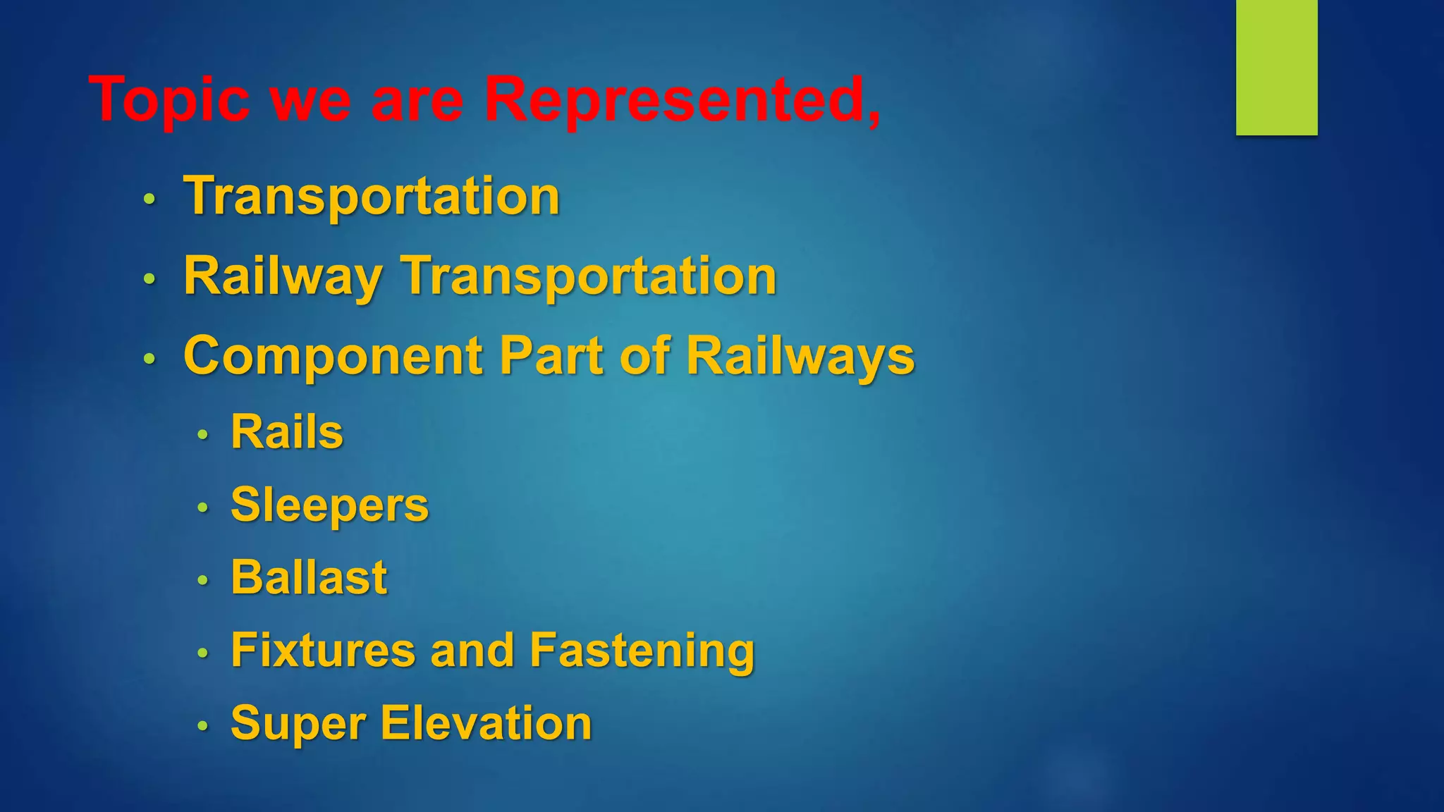Introduction to componet parts of railway. | PPT