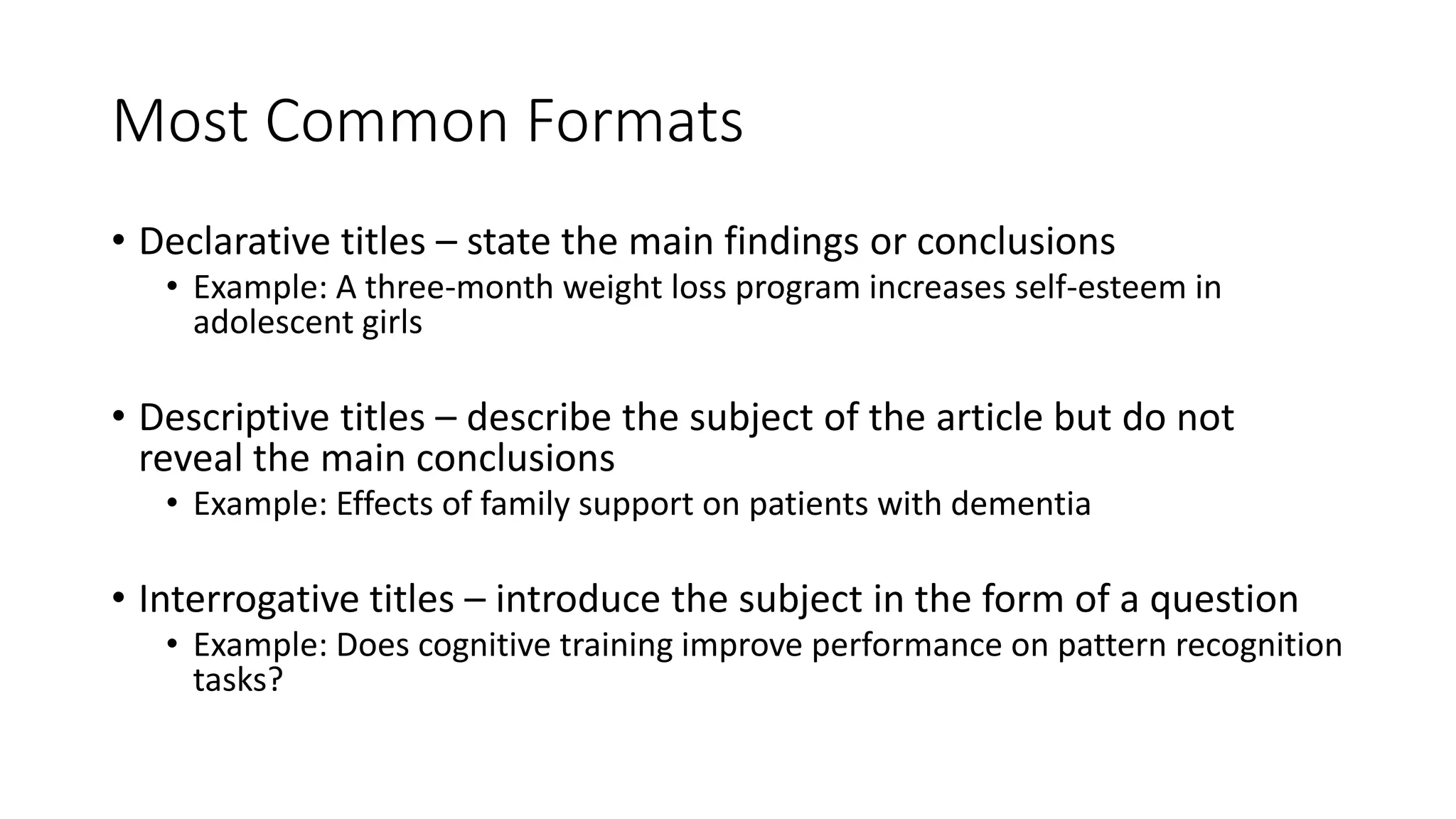 Writing A Research Title | PPTX