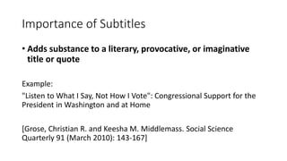 Writing A Research Title | PPTX