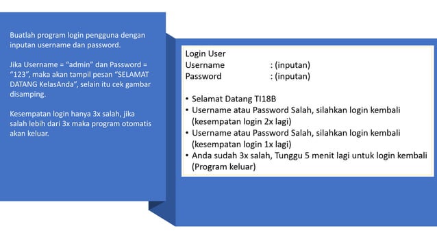 PBO - Soal Percabangan dan Perulangan JAVA | PPT