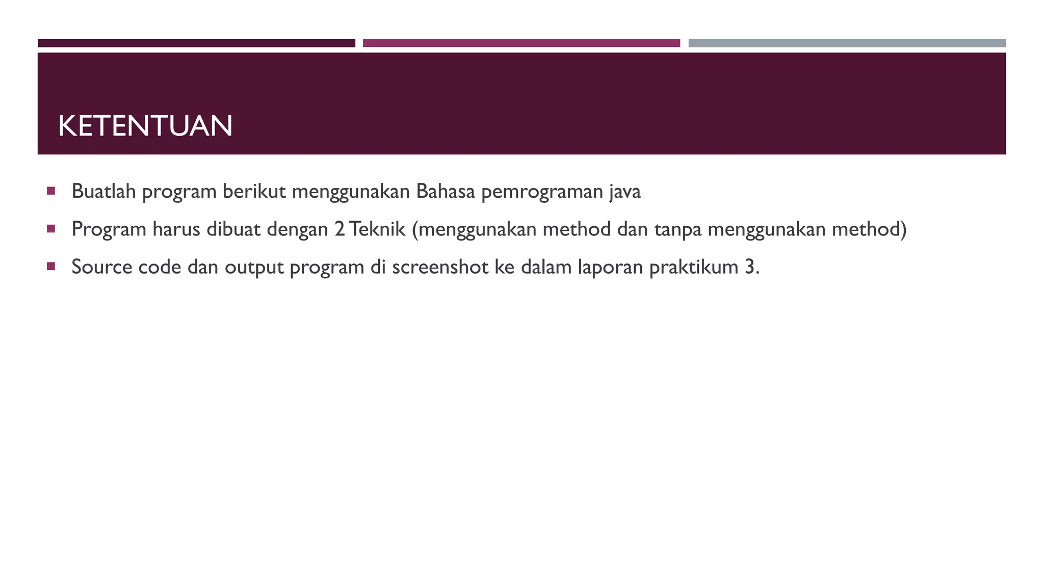 Praktik METHOD pada JAVA | PPT