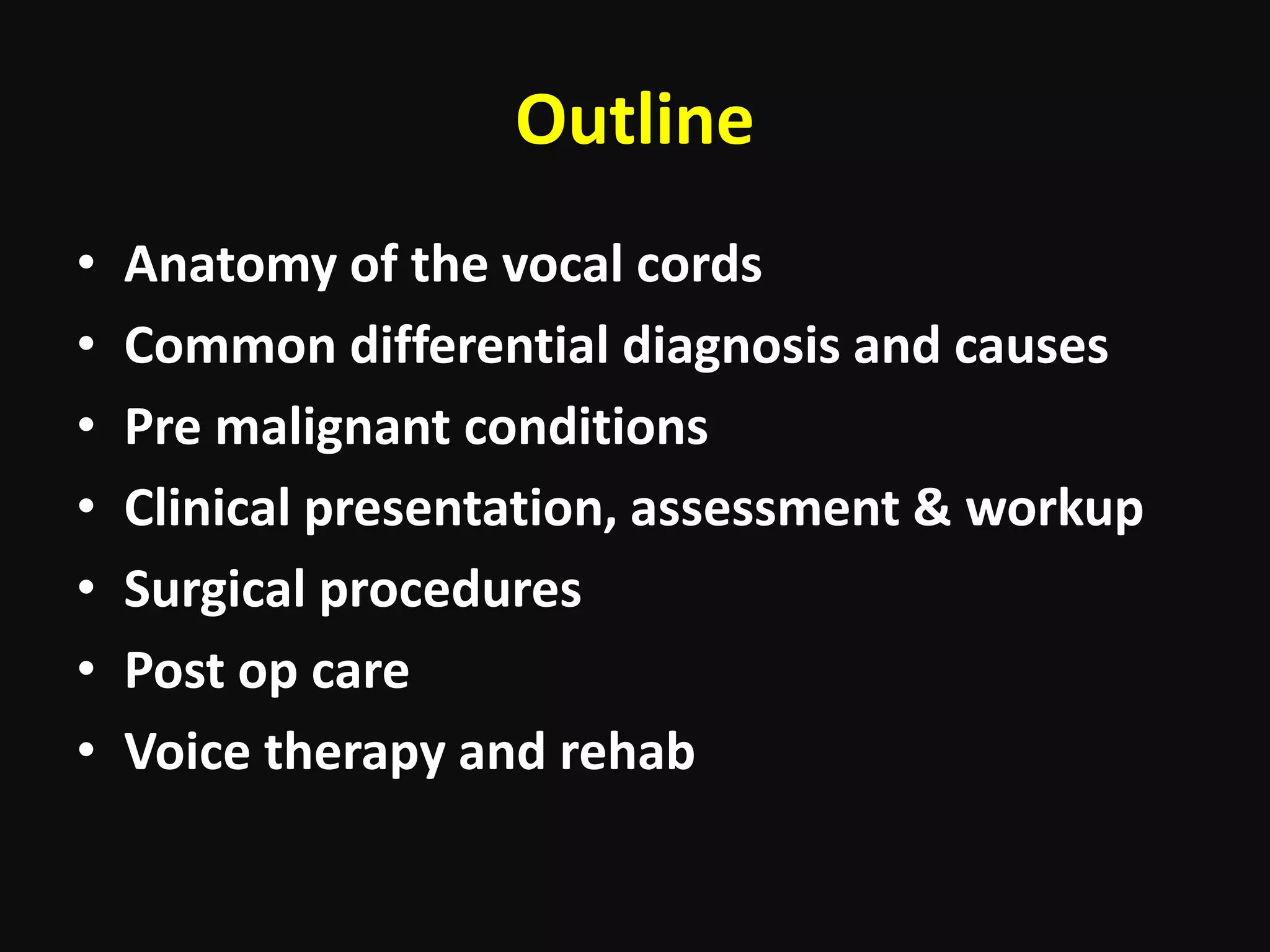 Vocal cord lesions and Phonomicrosurgery | PPTX