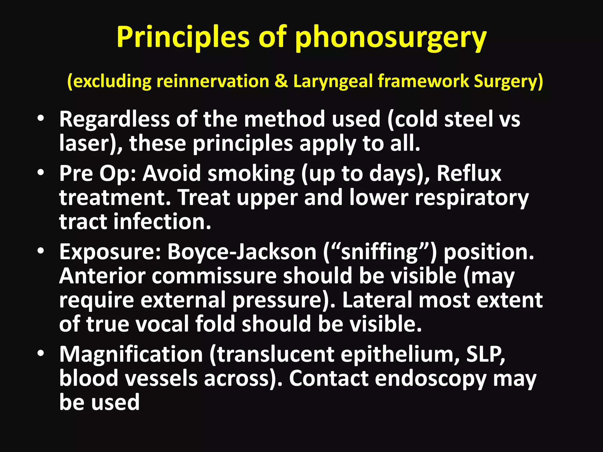 Vocal cord lesions and Phonomicrosurgery | PPTX
