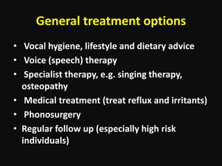 Vocal cord lesions and Phonomicrosurgery | PPTX