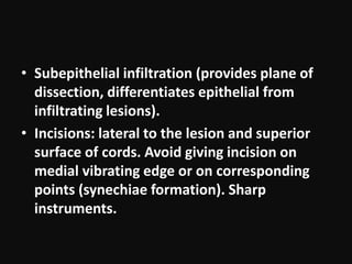 Vocal cord lesions and Phonomicrosurgery | PPTX