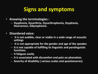 Vocal cord lesions and Phonomicrosurgery | PPTX