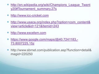 New presentation | PPTX | Cricket | Sports