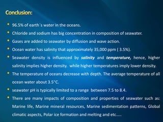 composition of seawater | PPTX