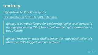 Introduction to spaCy | PDF